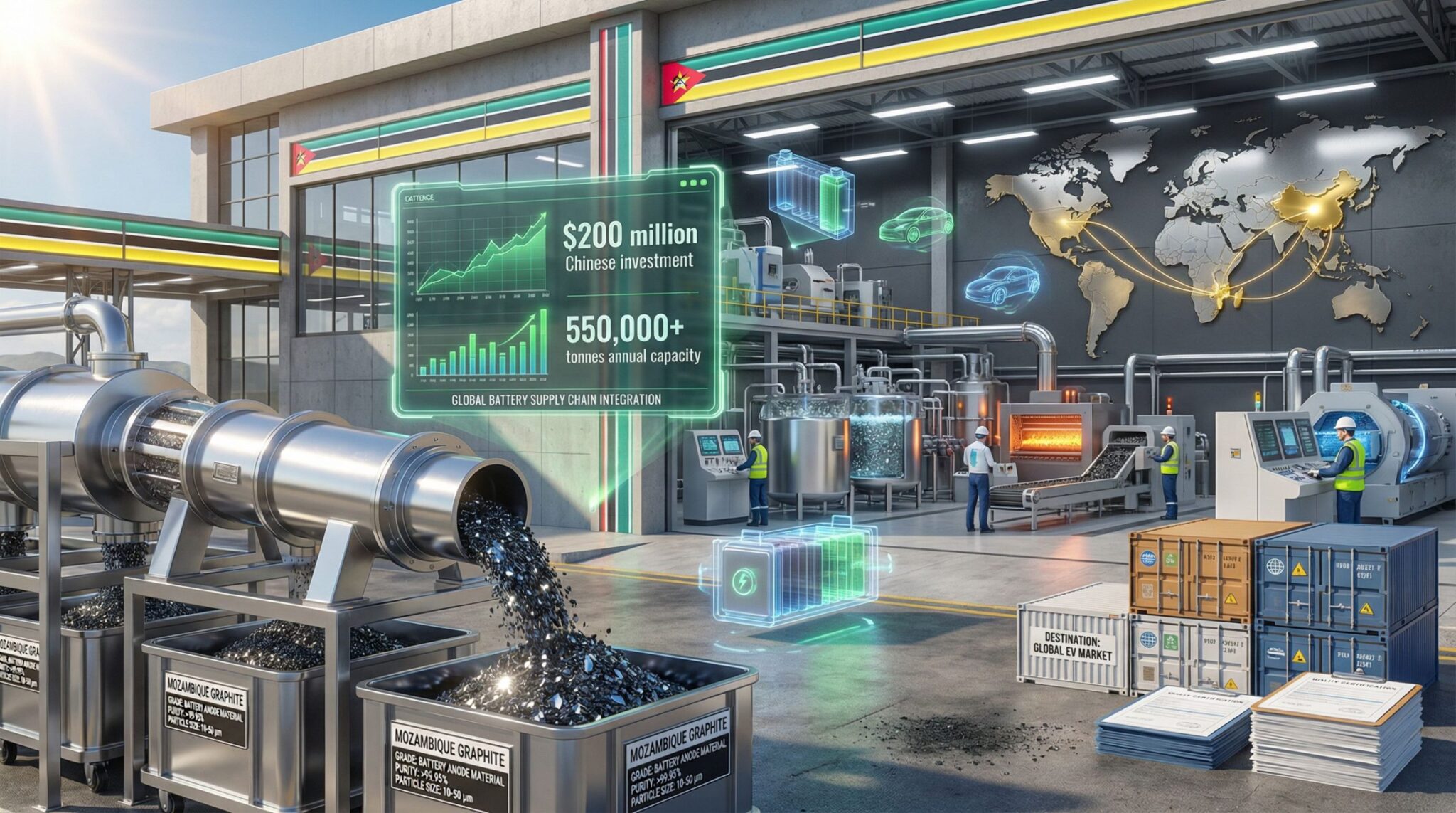 Mozambique's Chapo opens major Chinese graphite plant